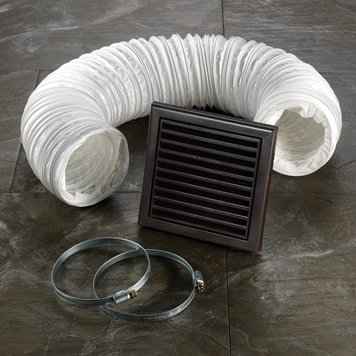 Bathroom Extractor Ventilation Accessory 3m Ducting Kit - Brown ...