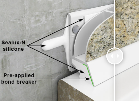 Shower Tray - Bath Sealing Trim for 10mm PVC Shower Wall Panels 1.85m ...